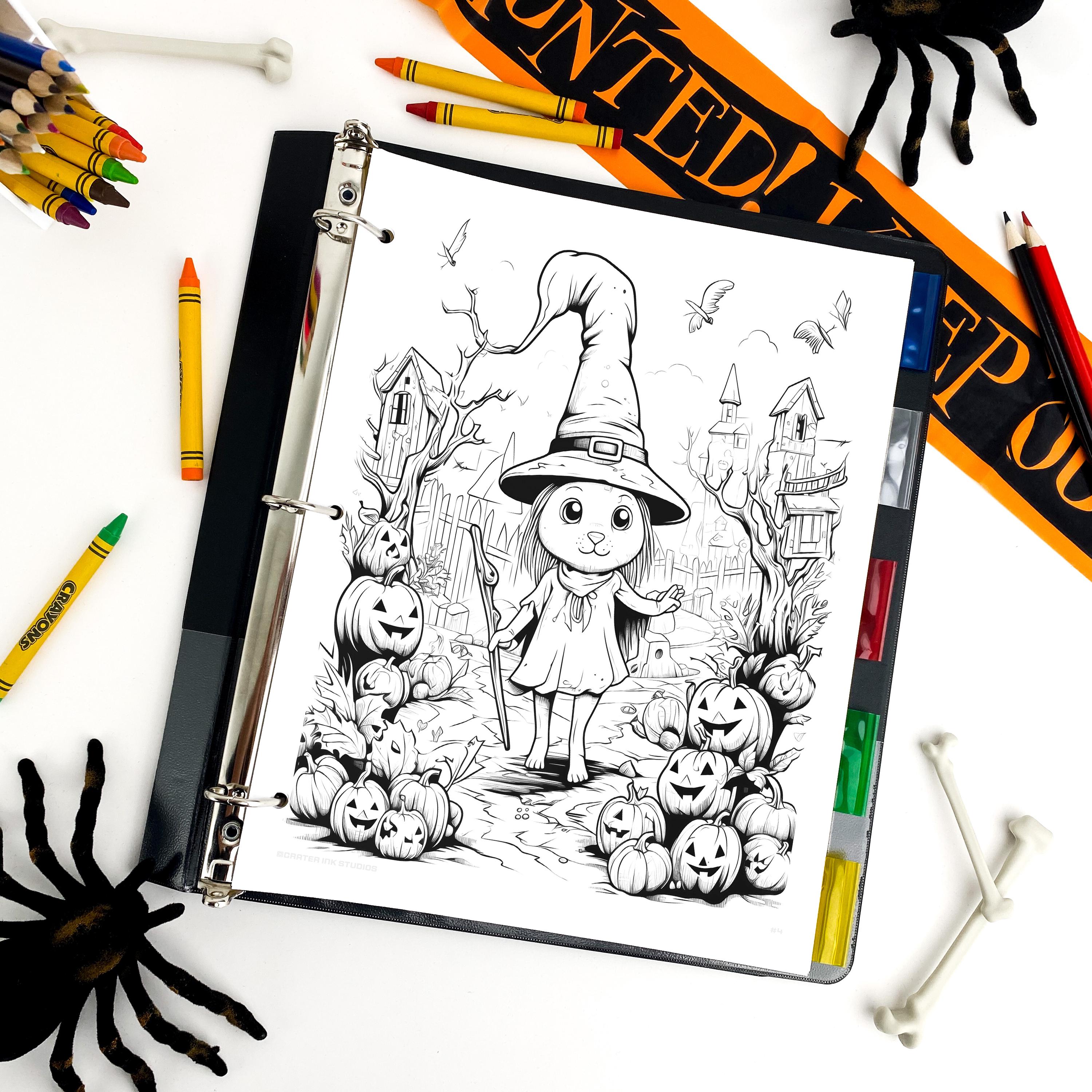 Printable Coloring Book | Little Halloween | 25 Pages | Kids | Fun ...