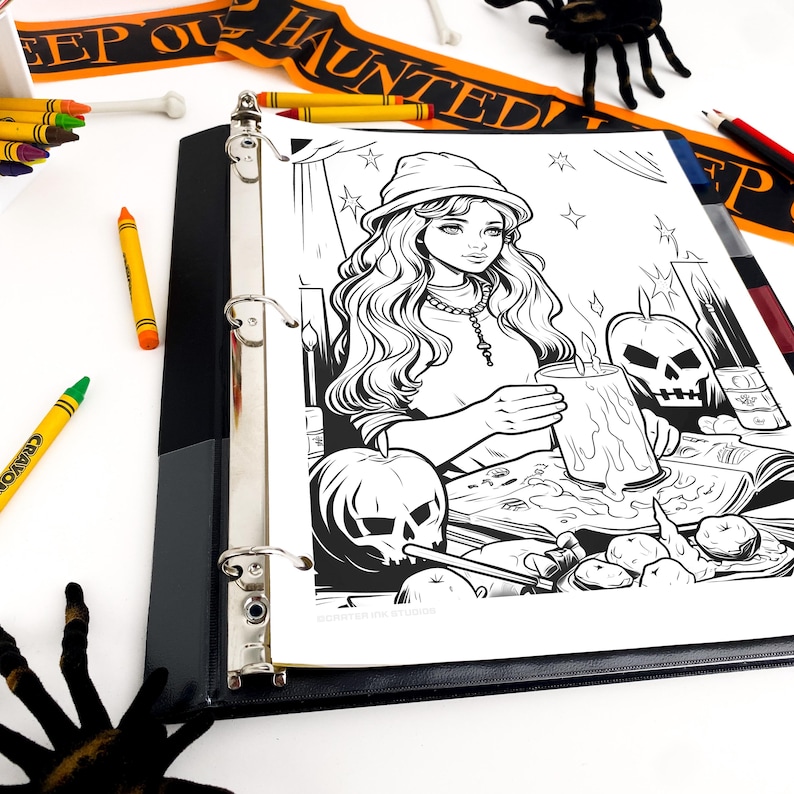 Printable Coloring Book | Witches | 25 Pages | Teens | Fun Activity ...
