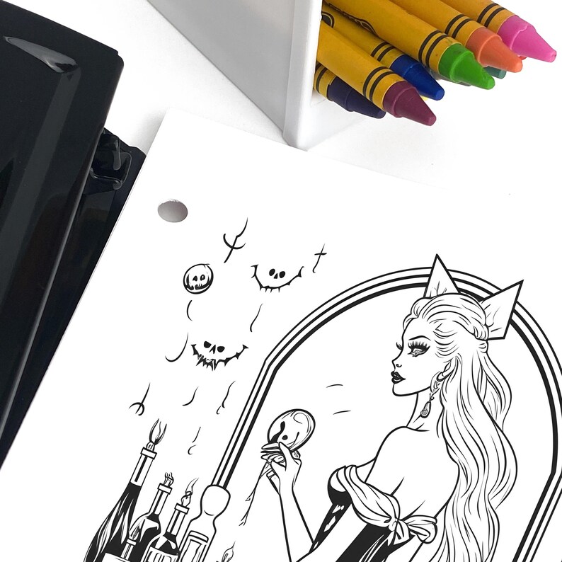 Printable Coloring Book | Witches | 25 Pages | Teens | Fun Activity ...