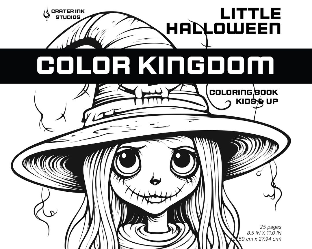 Printable Coloring Book | Little Halloween | 25 Pages | Kids | Fun ...