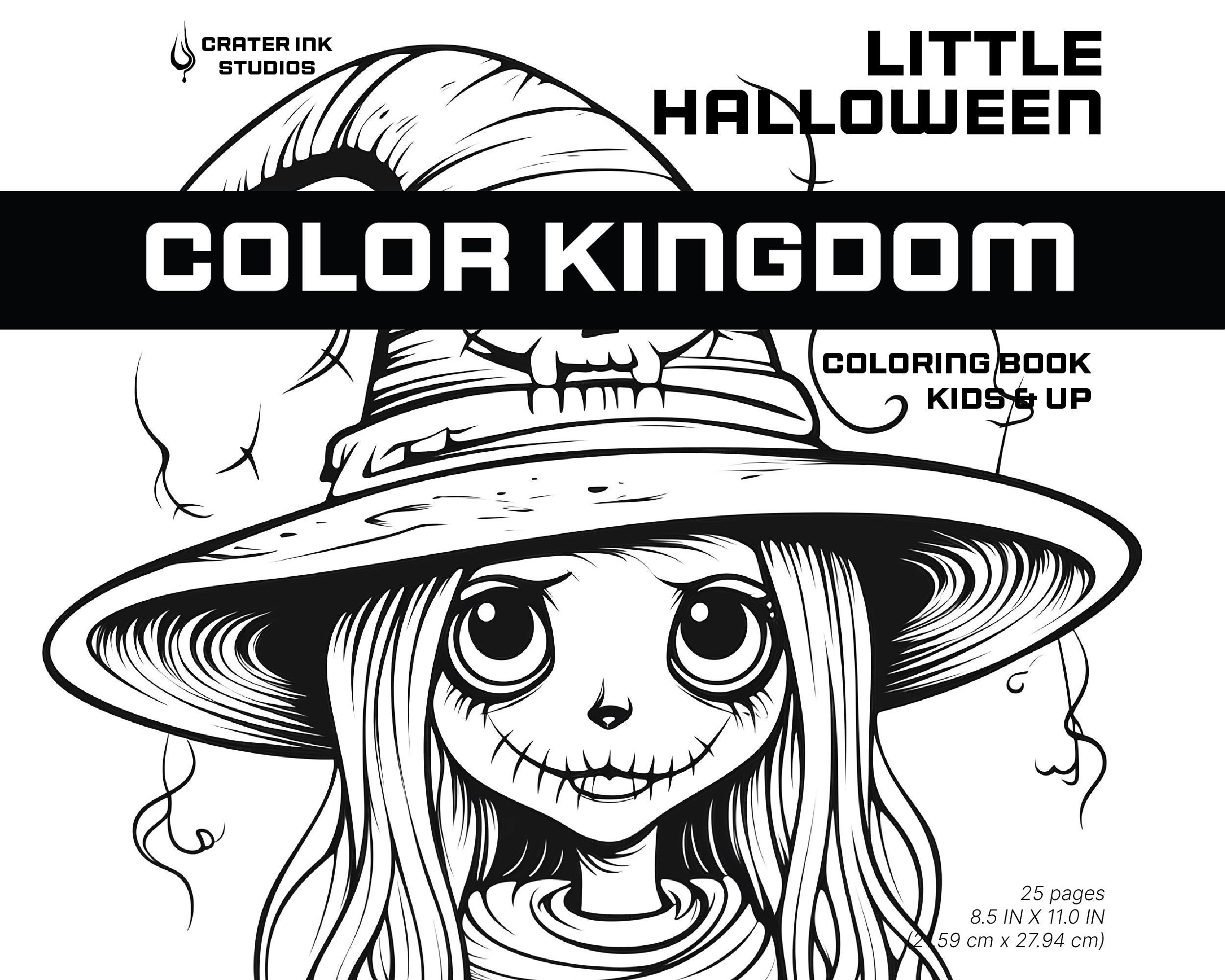 Printable Coloring Book Little Halloween 25 Pages Kids Fun Activity ...