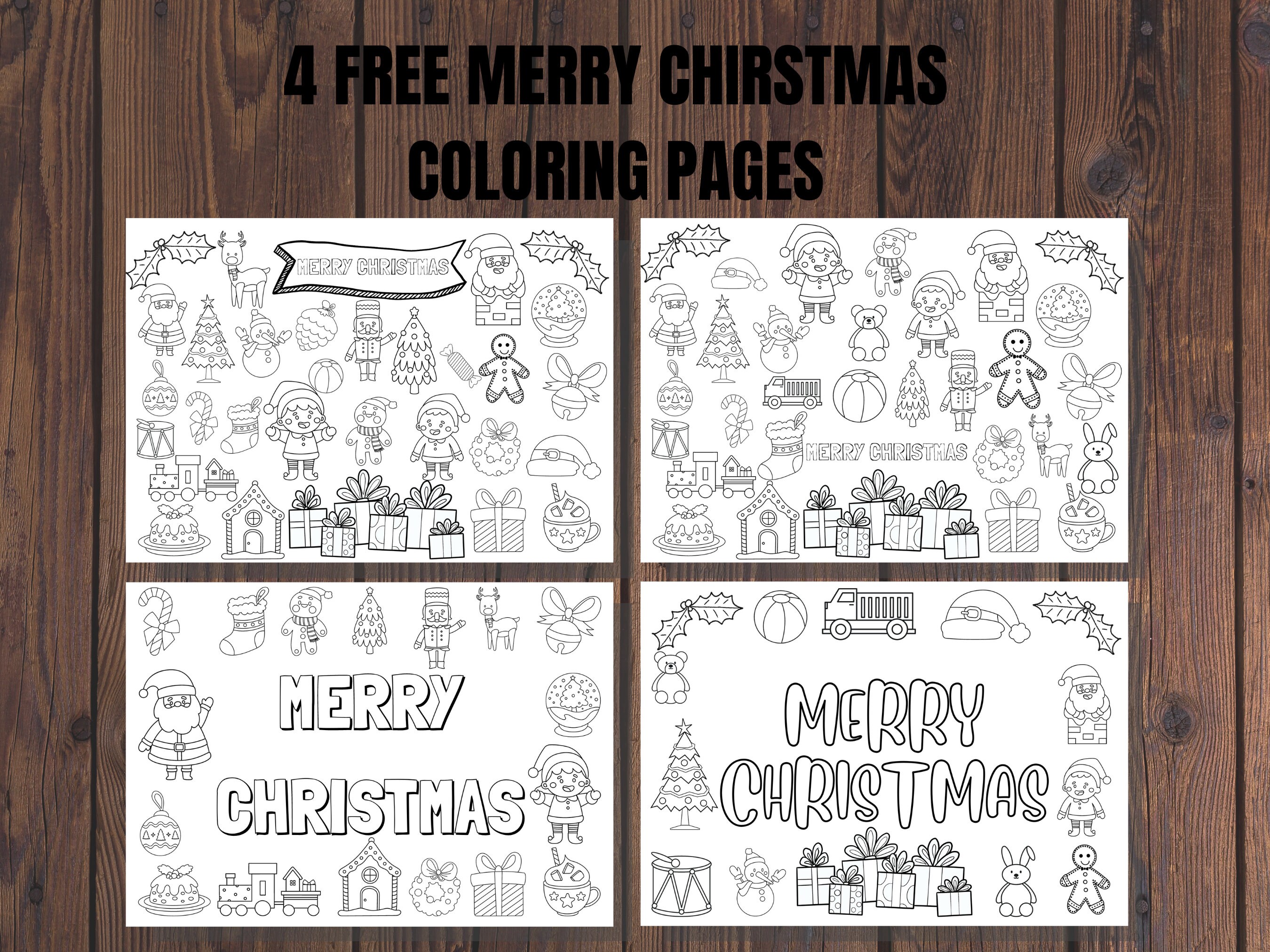 Personalized Coloring Page Editable Christmas Coloring Coloring Pages ...