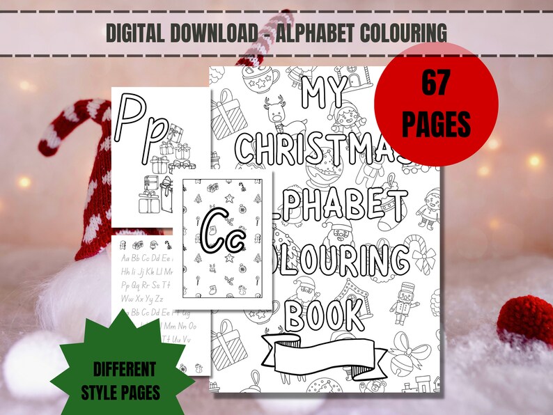 Alphabet Christmas Colouring Book Alphabet Activity Worksheets ...