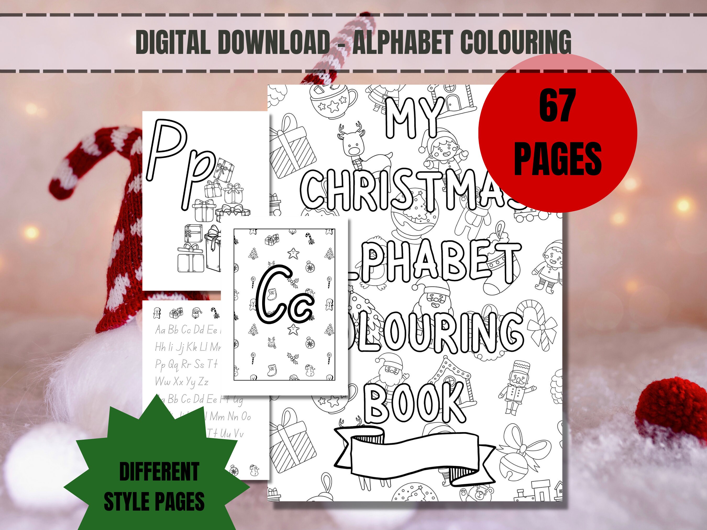 Alphabet Christmas Colouring Book Alphabet Activity Worksheets ...