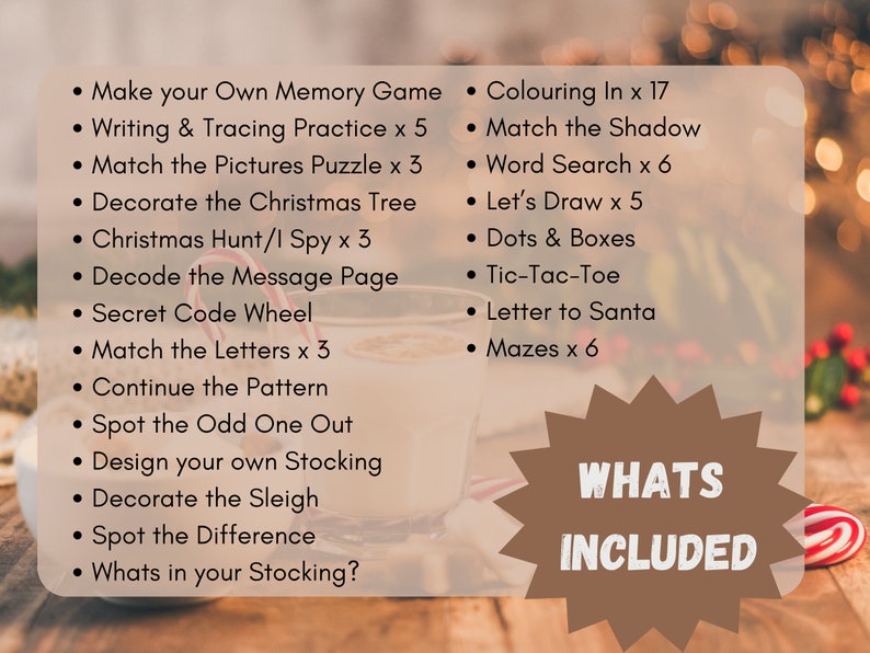 Printable Christmas Activity Book 60 Different Pages Christmas ...