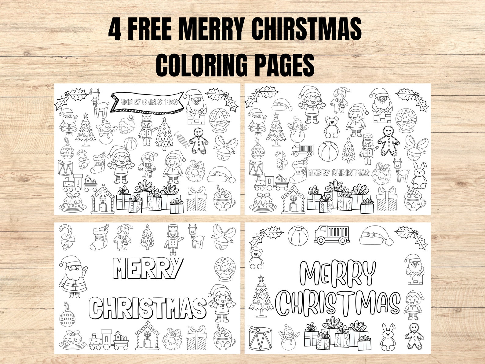 Personalized Coloring Page ~ Editable Christmas Coloring ~ Coloring ...