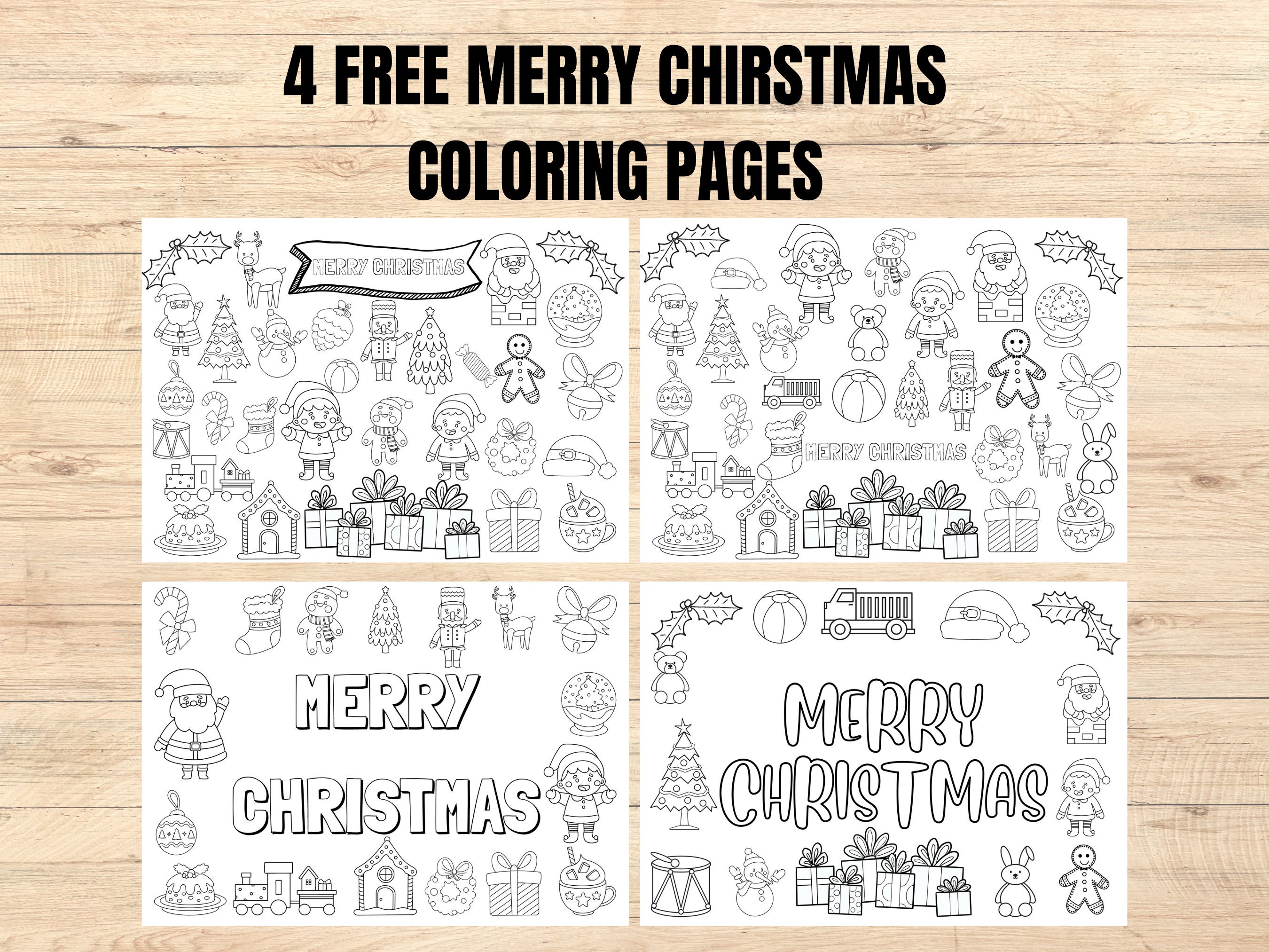 Personalized Coloring Page Editable Christmas Coloring Coloring Pages ...
