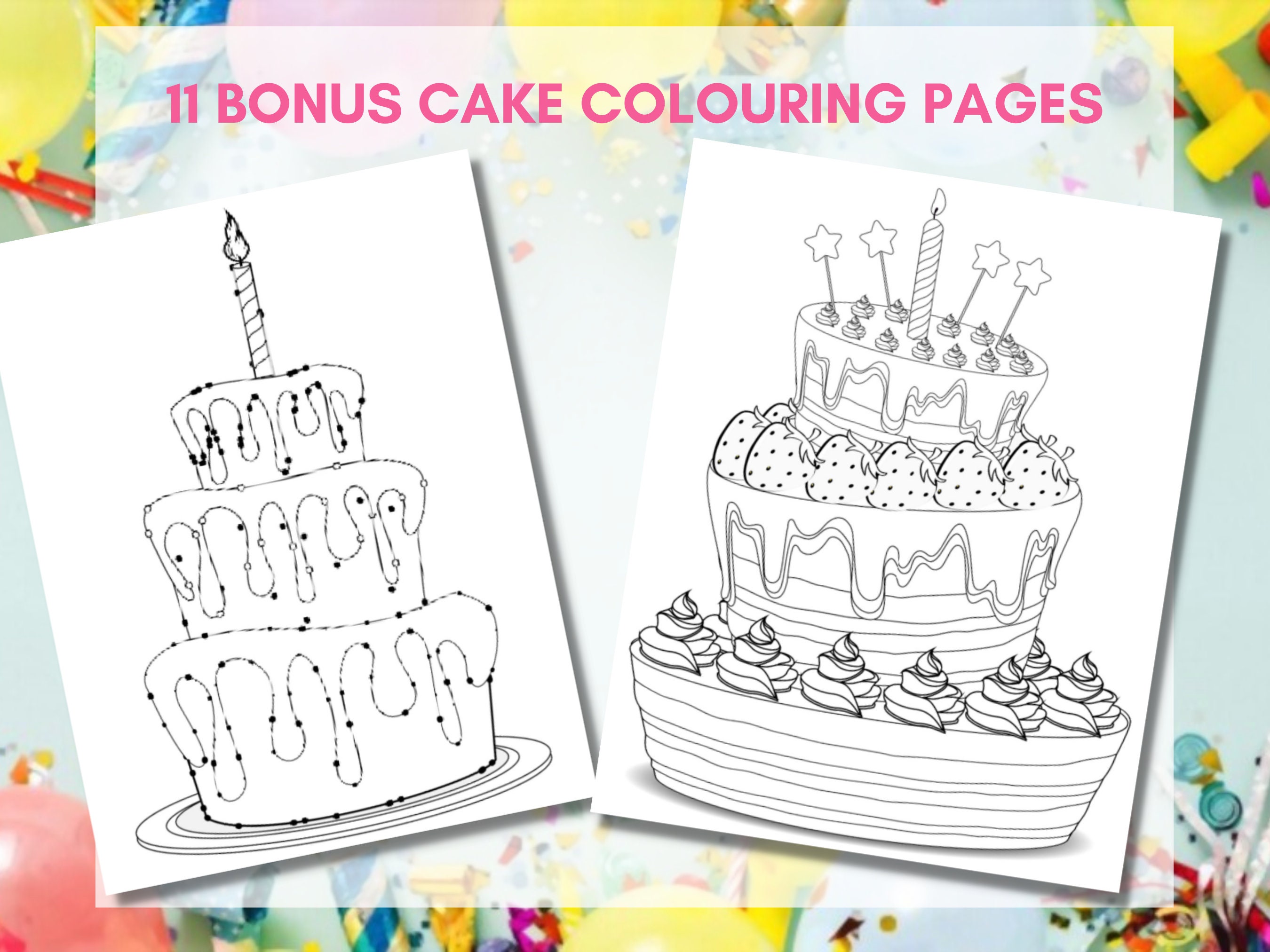 Printable Birthday Activity Book ~ 22 Different Pages ~ Birthday ...