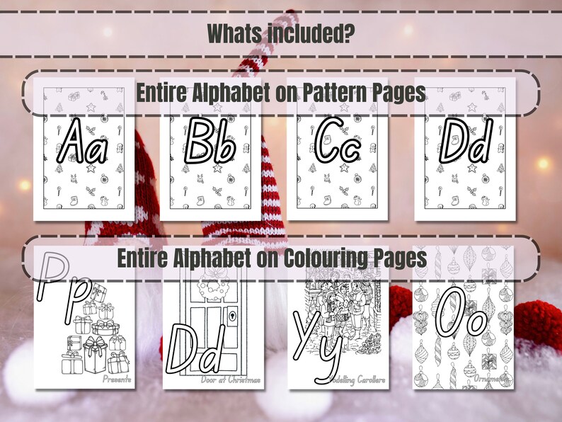 Alphabet Christmas Colouring Book Alphabet Activity Worksheets ...