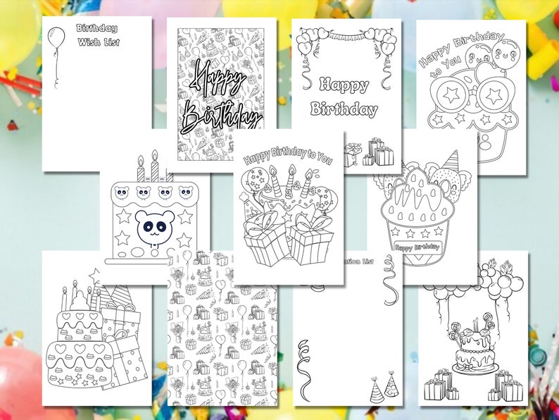 Printable Birthday Activity Book ~ 22 Different Pages ~ Birthday ...