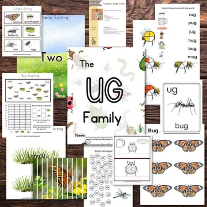 The UG Word Family Pack - Etsy