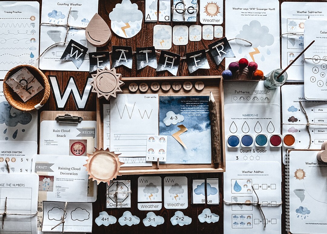 W is for Weather Early Learning Pack - Etsy