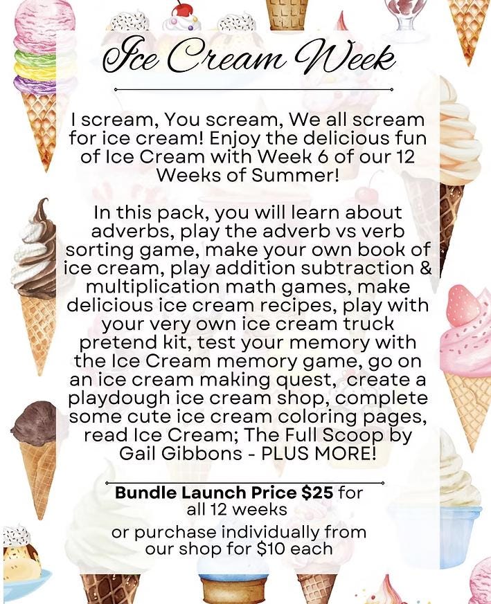 12 Weeks of Summer Bundle - Etsy