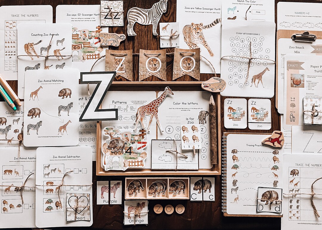 Z is for Zoo Early Learning Pack - Etsy