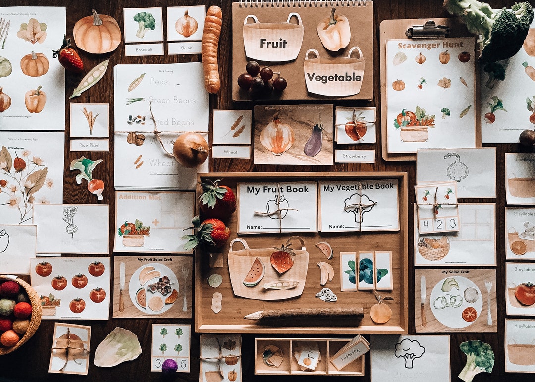 Fruits and Vegetables Themed Book Learning Pack - Etsy