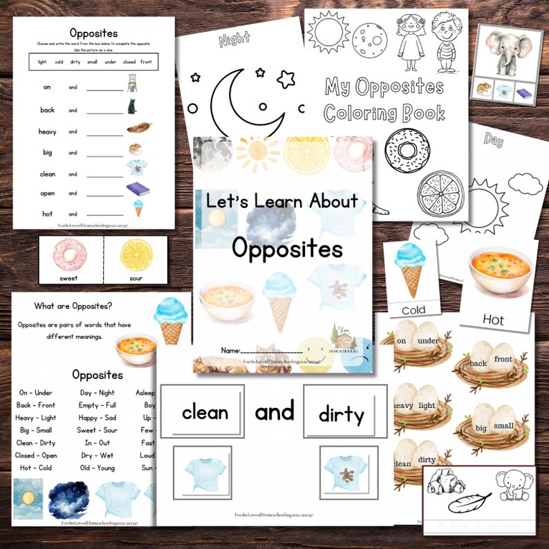 Let’s Learn About Opposites Learning Pack - Etsy