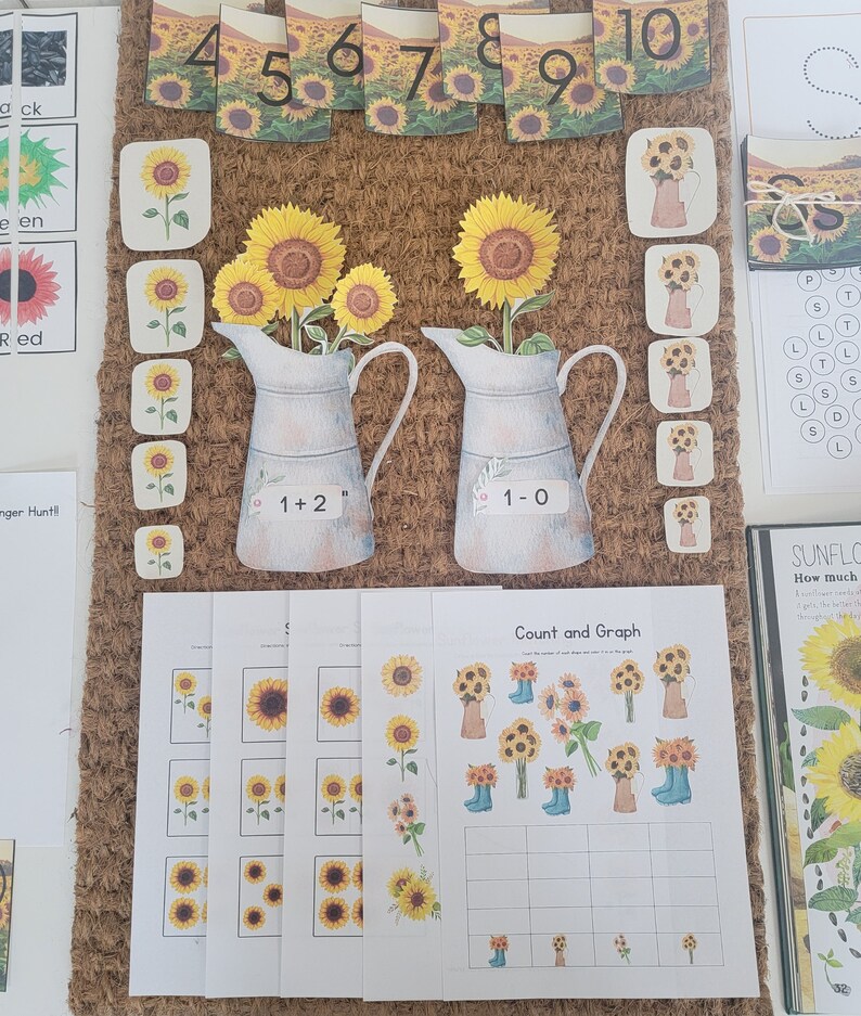 S is for Sunflower Early Learning Pack - Etsy
