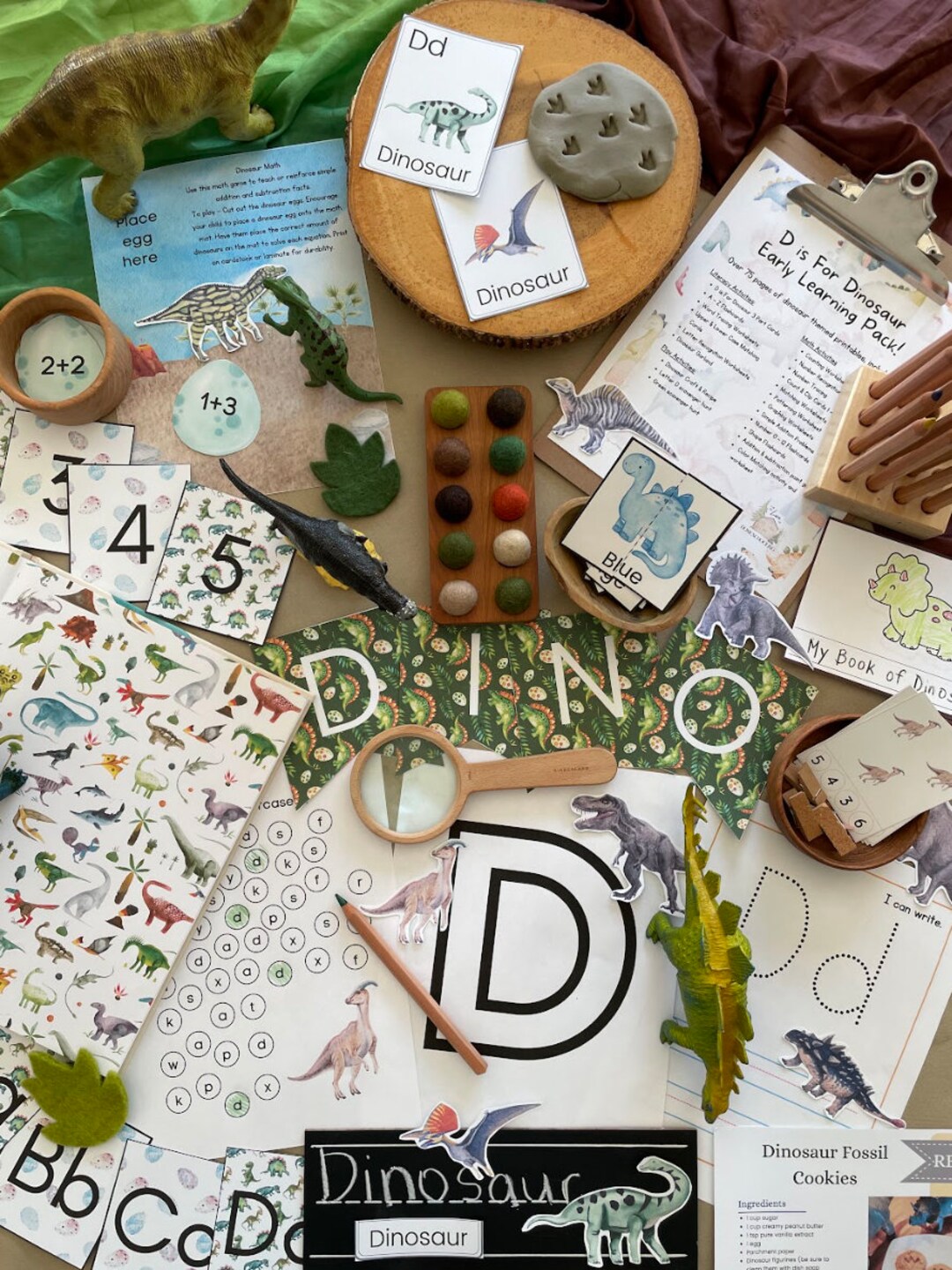 D is for Dinosaur Early Learning Pack - Etsy