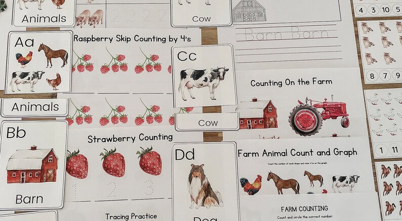 On the Farm Learning Pack - Etsy