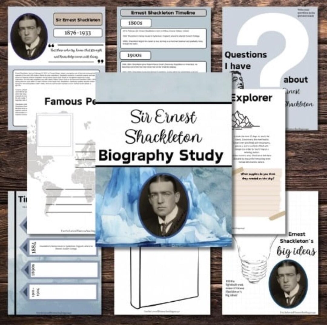 Ernest Shackleton Biography Unit - Etsy