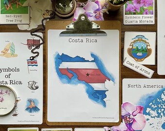 Costa Rica Coloring Page and Graphic Organizer Country Study Printable ...