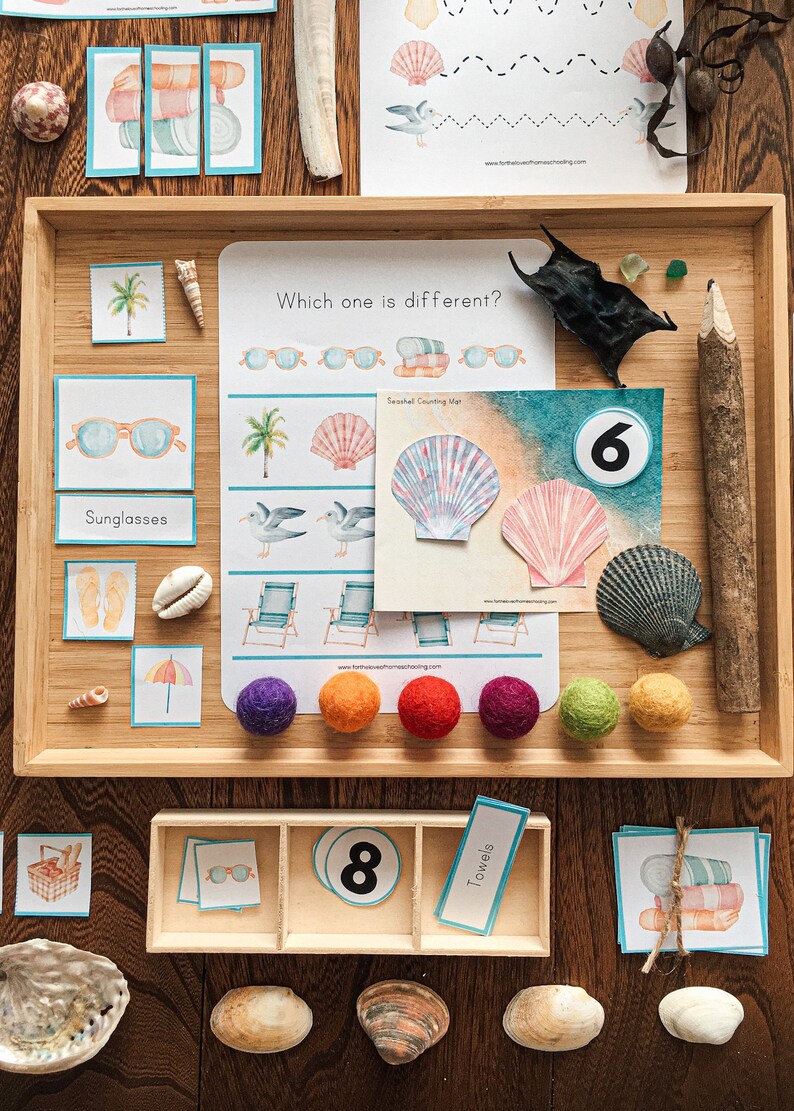 A Day at the Beach Tot School Pack - Etsy