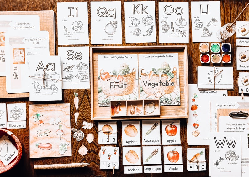 A-Z Fruits & Vegetables Pack - Etsy