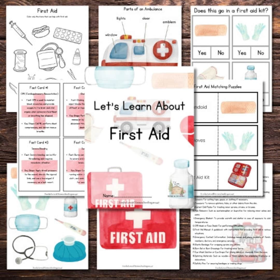 First Aid Early Learning Pack - Etsy