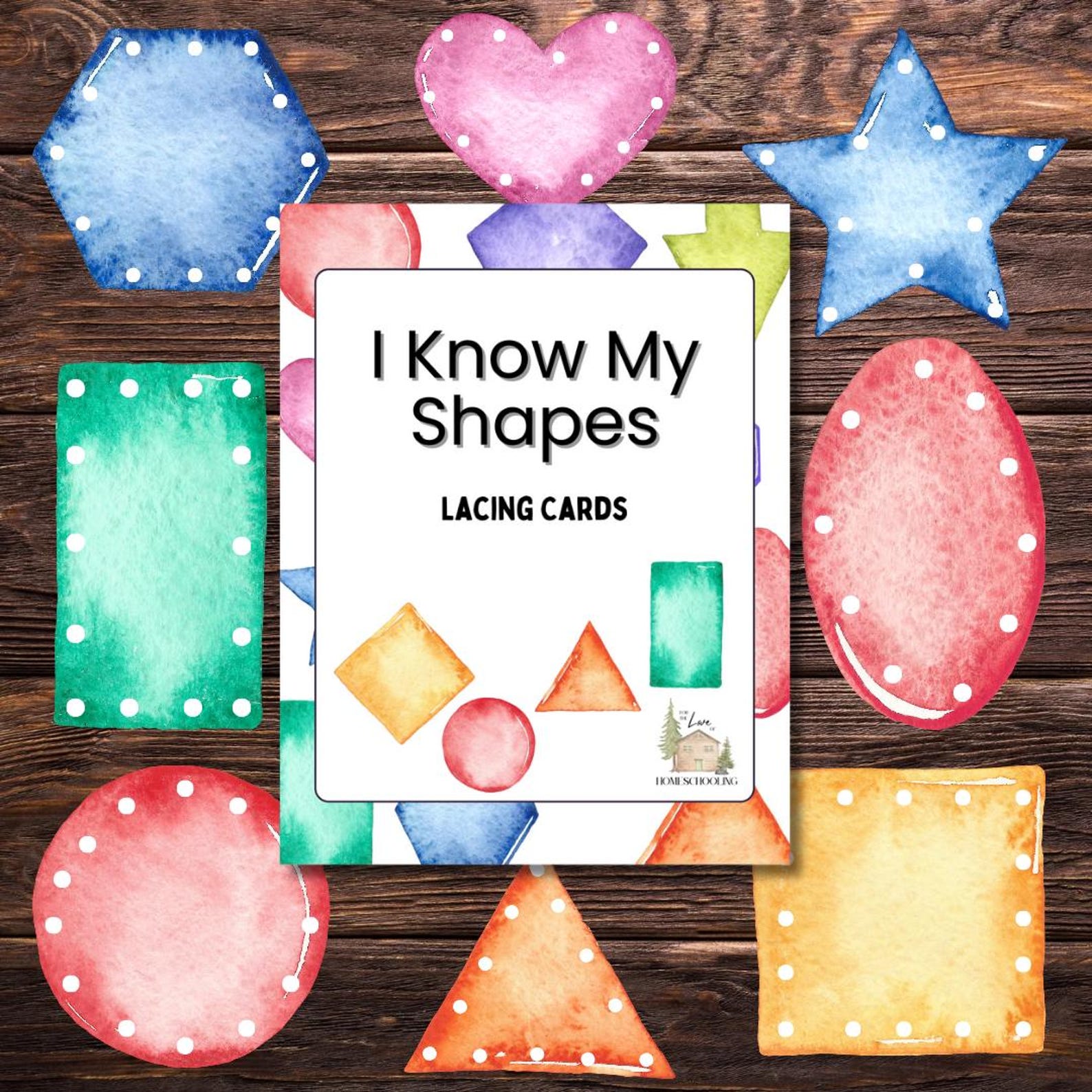 I Know My Shapes Lacing Cards - Etsy