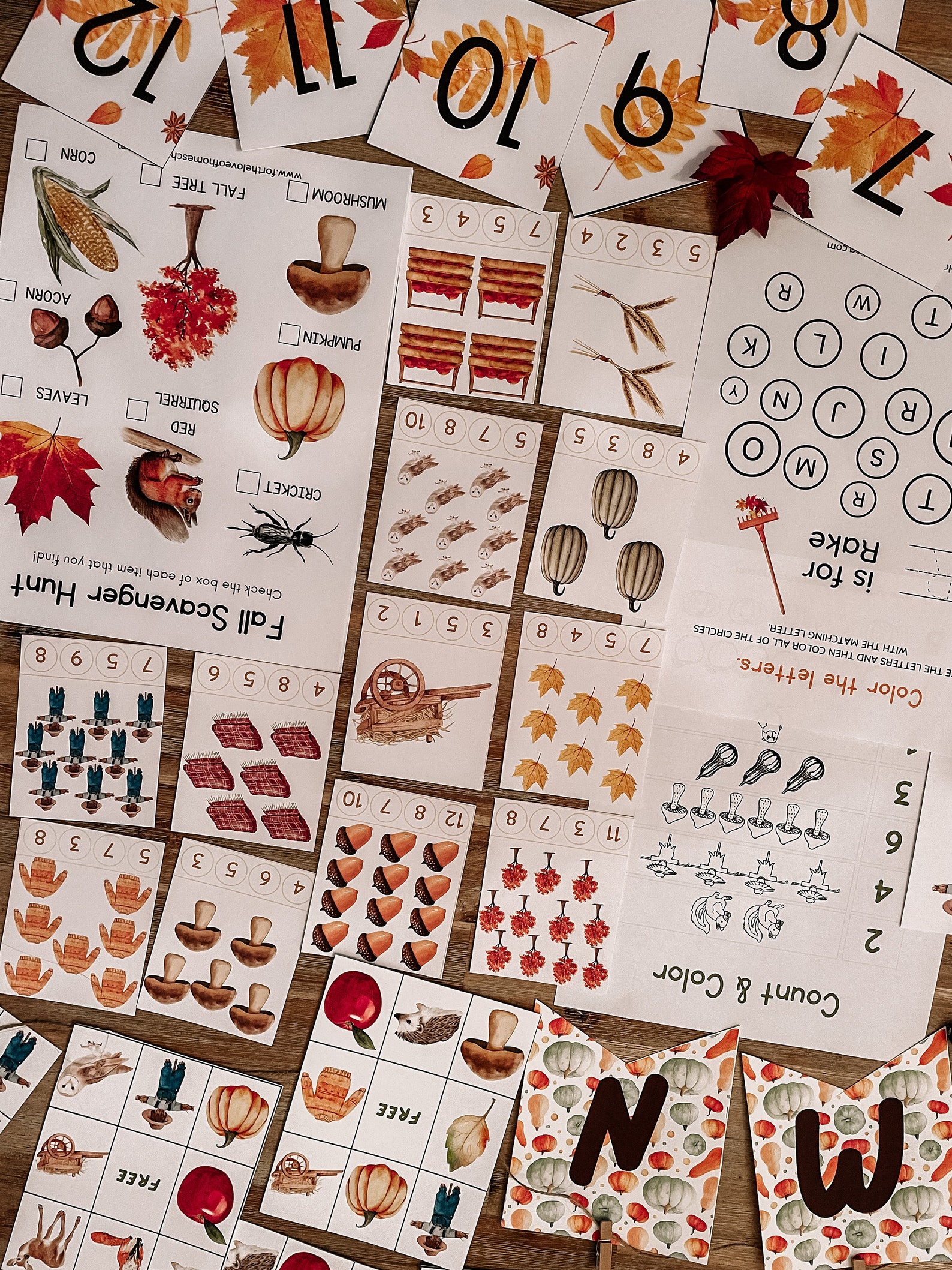Fall Learning Pack - Etsy