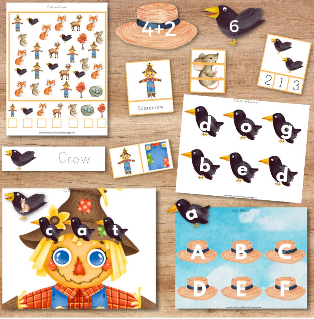 Scarecrow Themed Learning Pack - Etsy