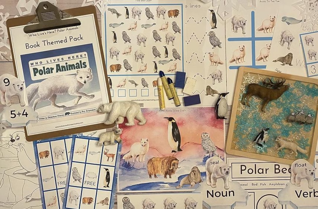 Who Lives Here? Polar Animals Book Pack - Etsy