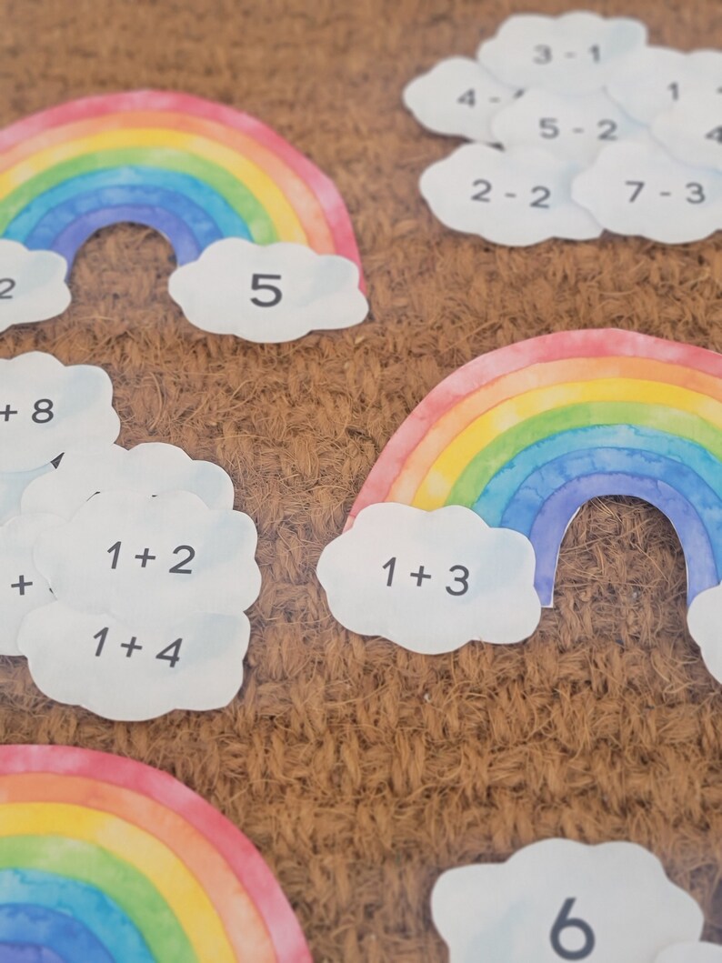 Rainbow Math Pack - Etsy