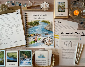 Roaring Rivers Unit Study Printable Nature Study STEM Worksheets ...