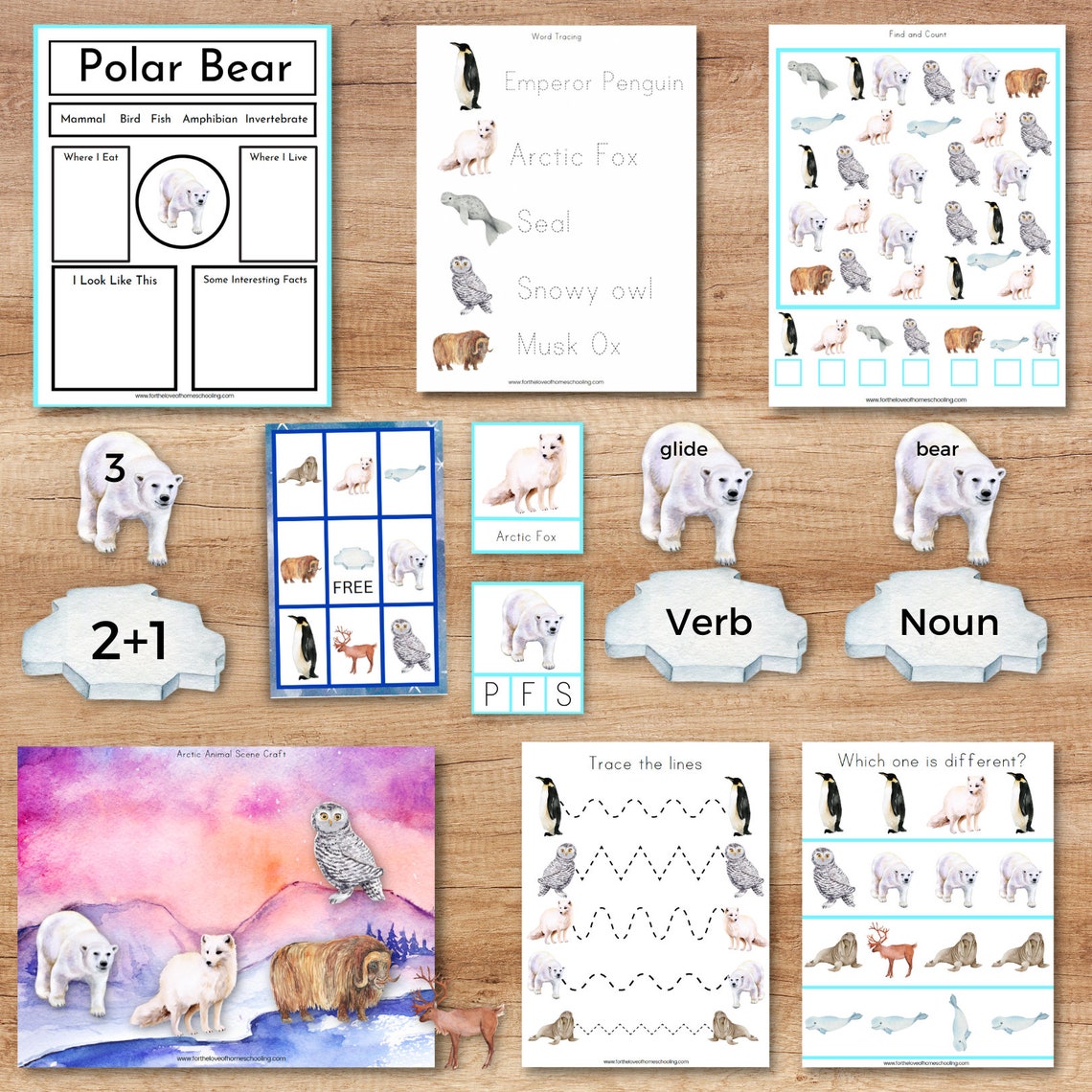 Arctic Animals Book Themed Learning Pack - Etsy