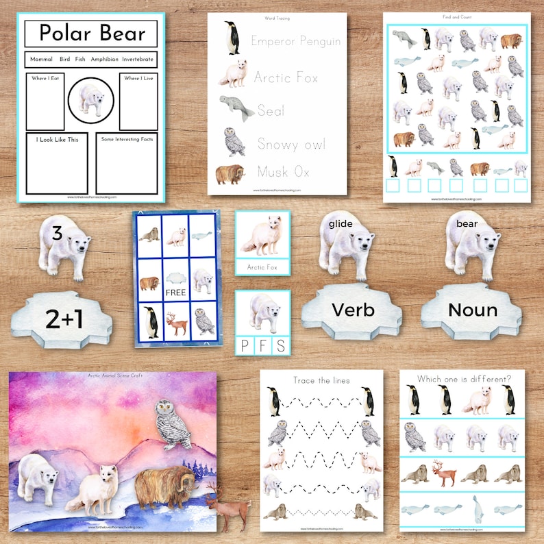 Arctic Animals Book Themed Learning Pack - Etsy