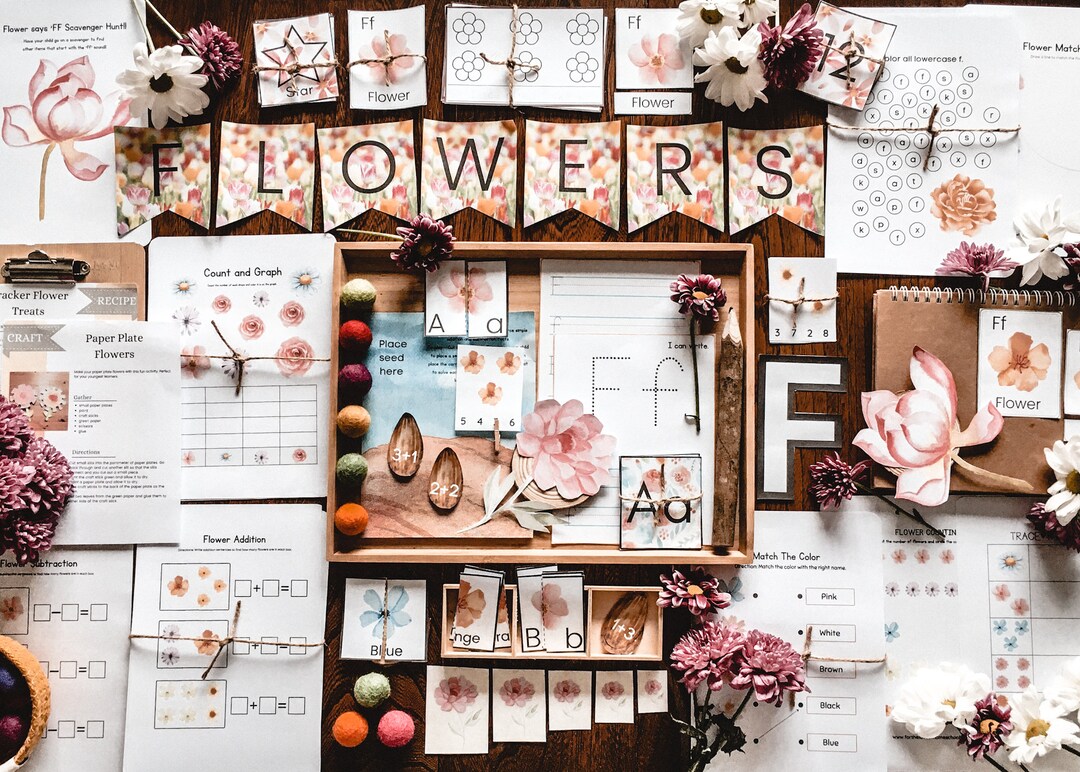 F is for Flower Early Learning Pack - Etsy