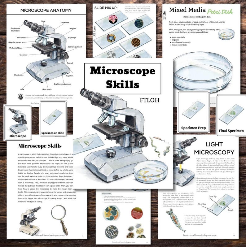 Microscope Skills - Etsy