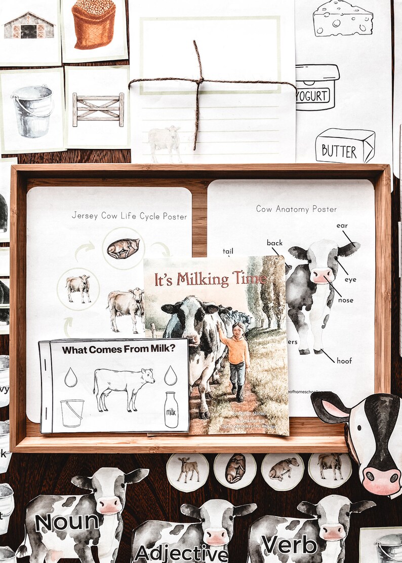Cow Book Themed Learning Pack - Etsy