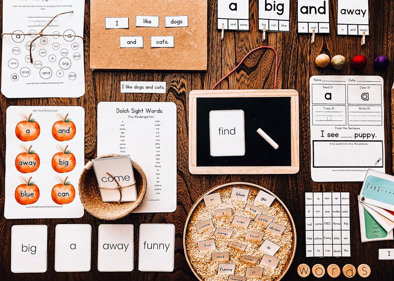 Pre-k Dolch Sight Words Pack - Etsy