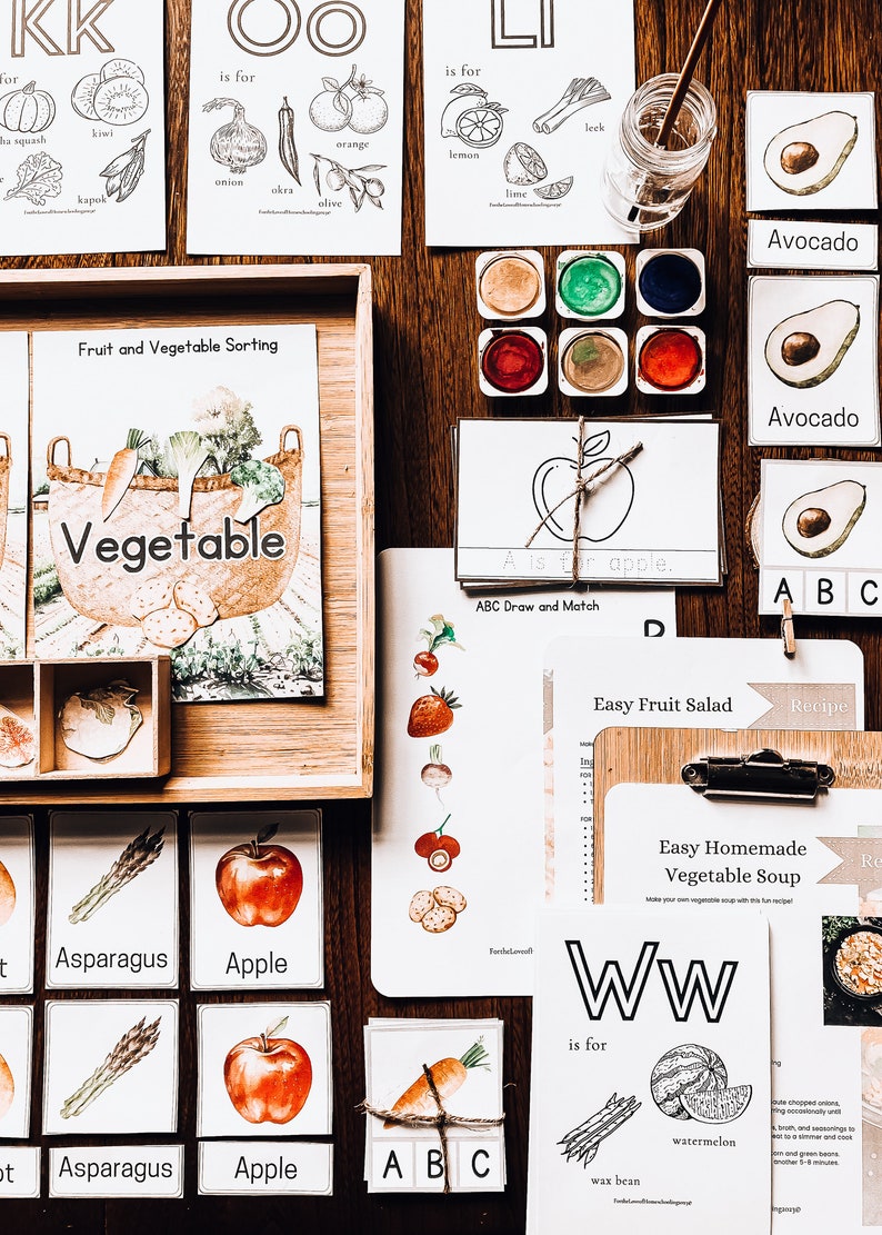 A-Z Fruits & Vegetables Pack - Etsy