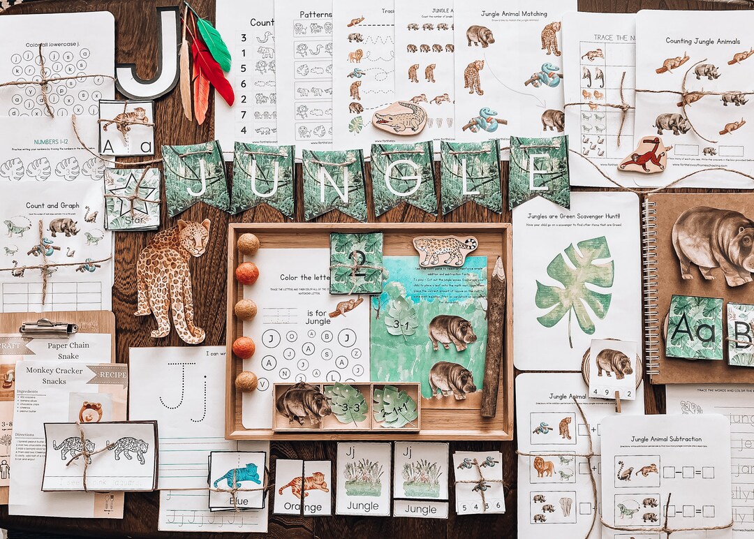 J is for Jungle Early Learning Pack - Etsy