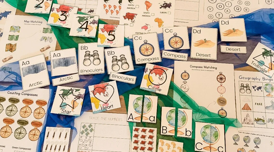 Geography Early Learning Pack - Etsy