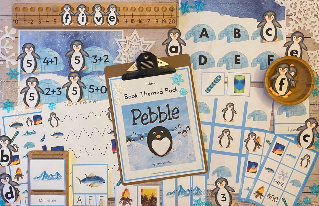 Pebble Penguin Book Themed Learning Pack - Etsy