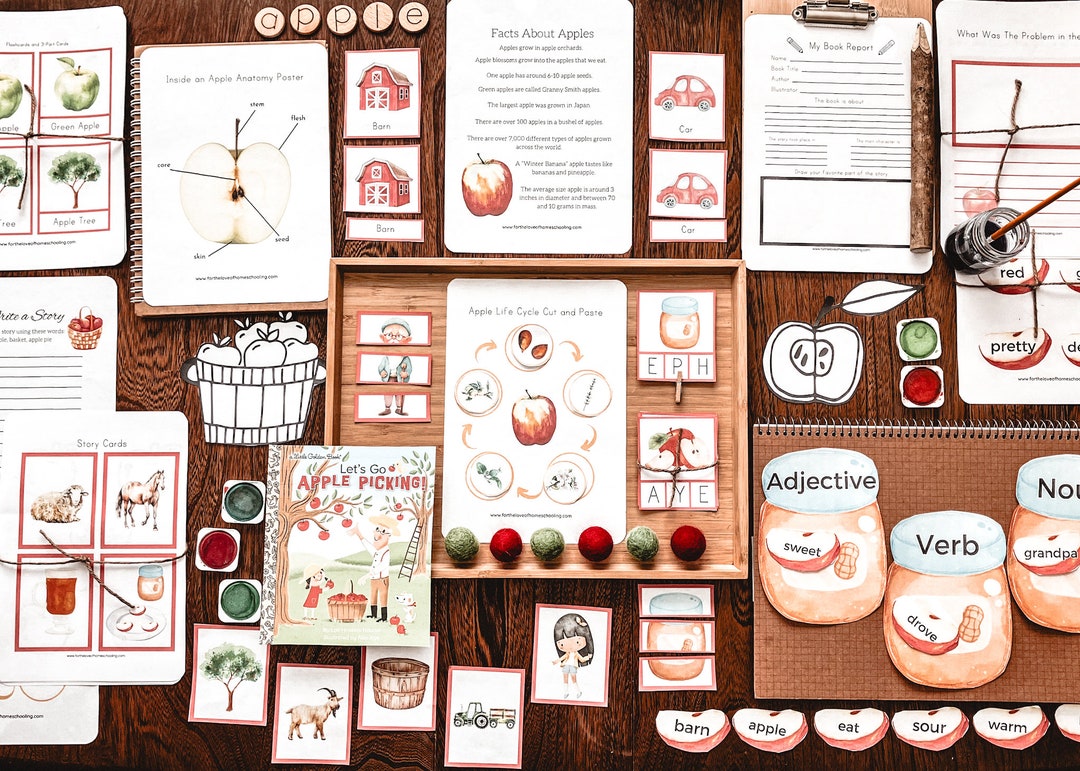 Apple Picking Book Themed Learning Pack - Etsy