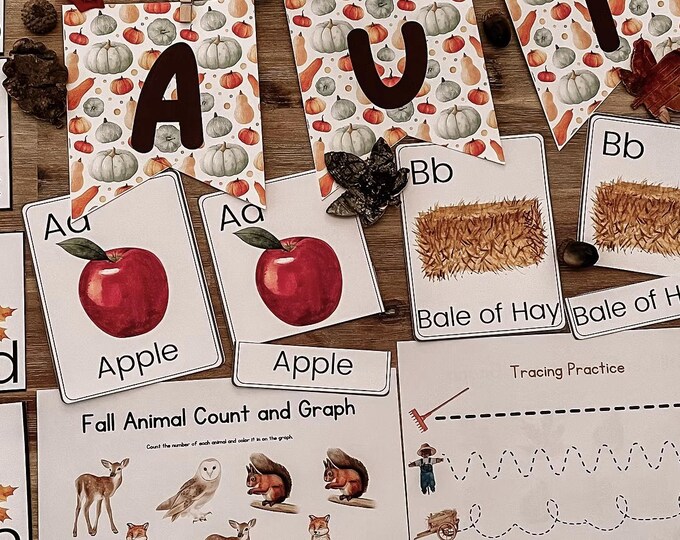 Forest Friends Preschool Learning Pack, Alphabet Activities, Montessori ...