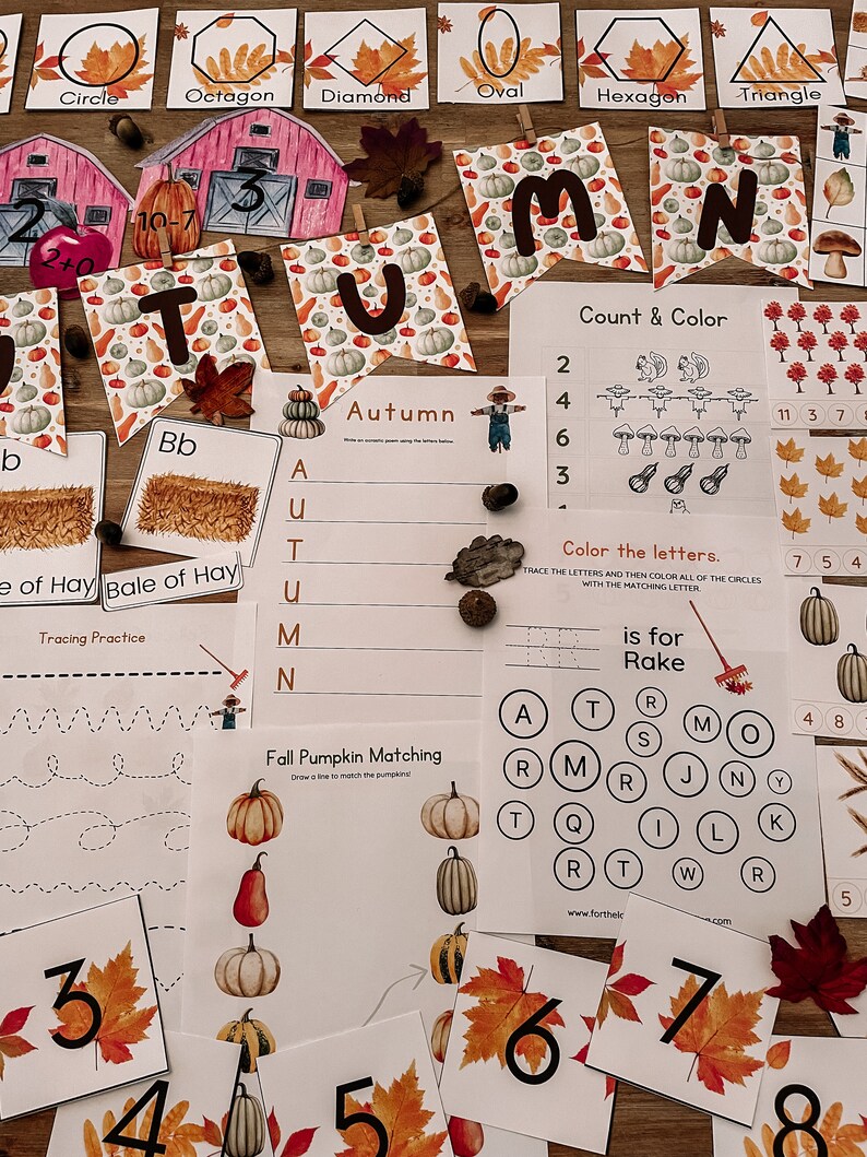 Fall Learning Pack - Etsy