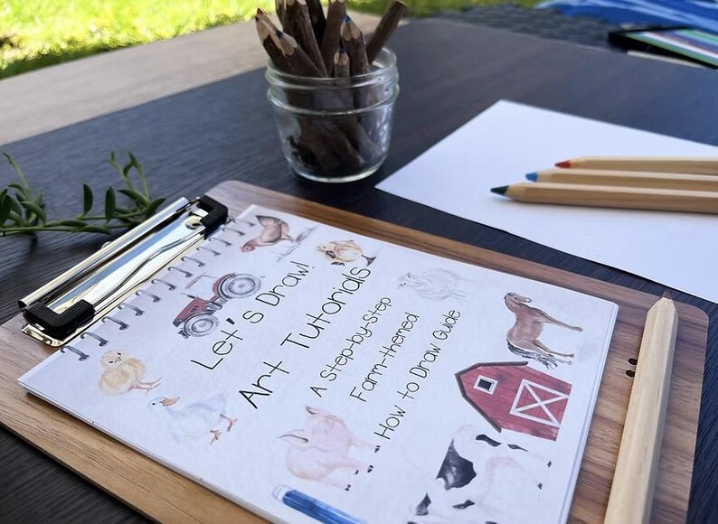 Let's Draw! Farm Art Tutorial Guide - Etsy