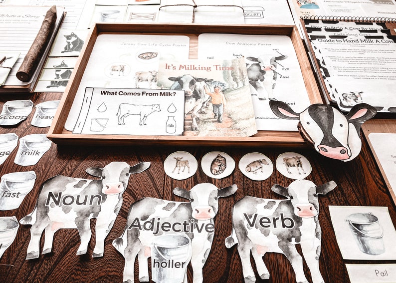Cow Book Themed Learning Pack - Etsy