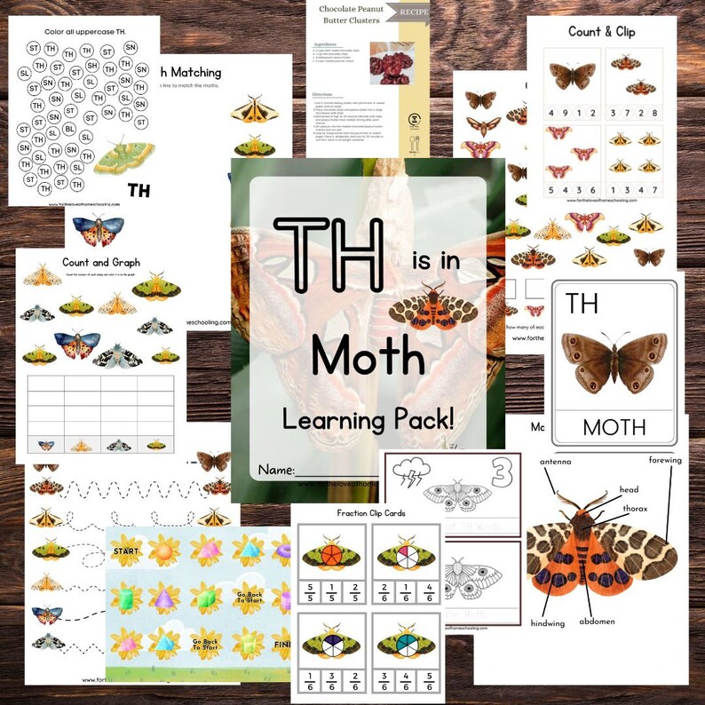 TH is in Moth Learning Pack - Etsy